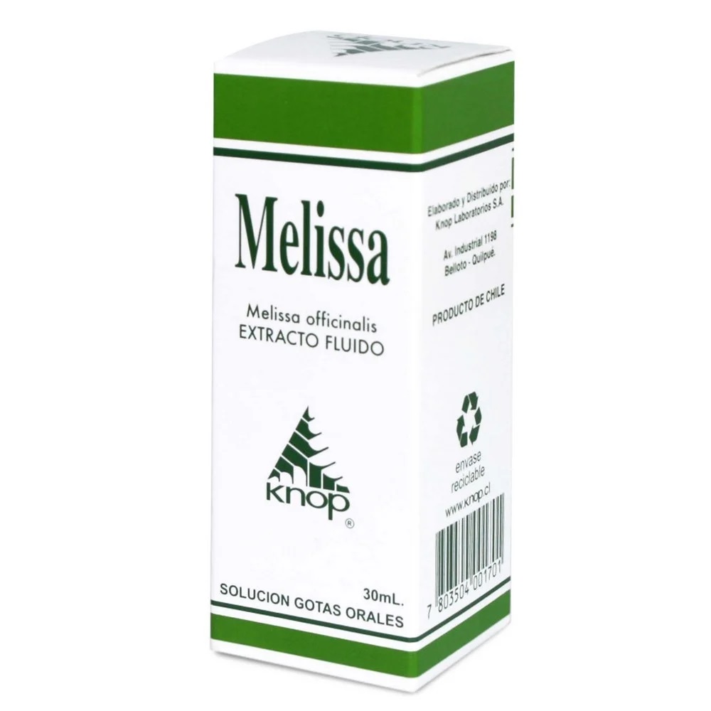 Melissa Solución Gotas Orales Extracto Fluido 30 mL Knop* | Pehuén ...